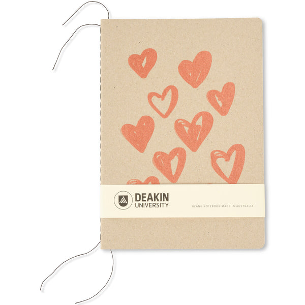 A5 Notebook - Hearts – Deakin University merchandise store